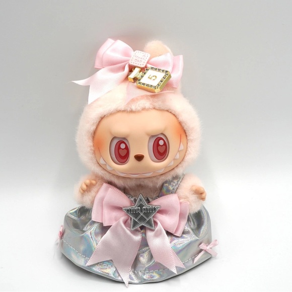 Toys | Cute Pink And Silver Outfit For Labubu | Poshmark